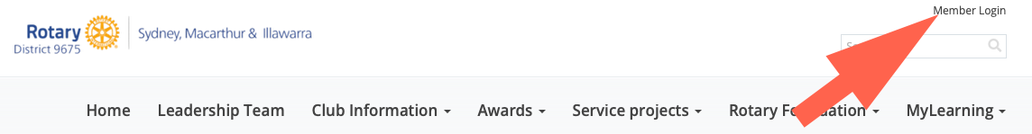 District 9675 website (ClubRunner): Logging onto the District Website | MyLearning